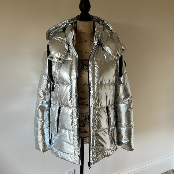 Noize | Jackets & Coats | Noize Puffer Parka In Metallic Silver | Poshmark